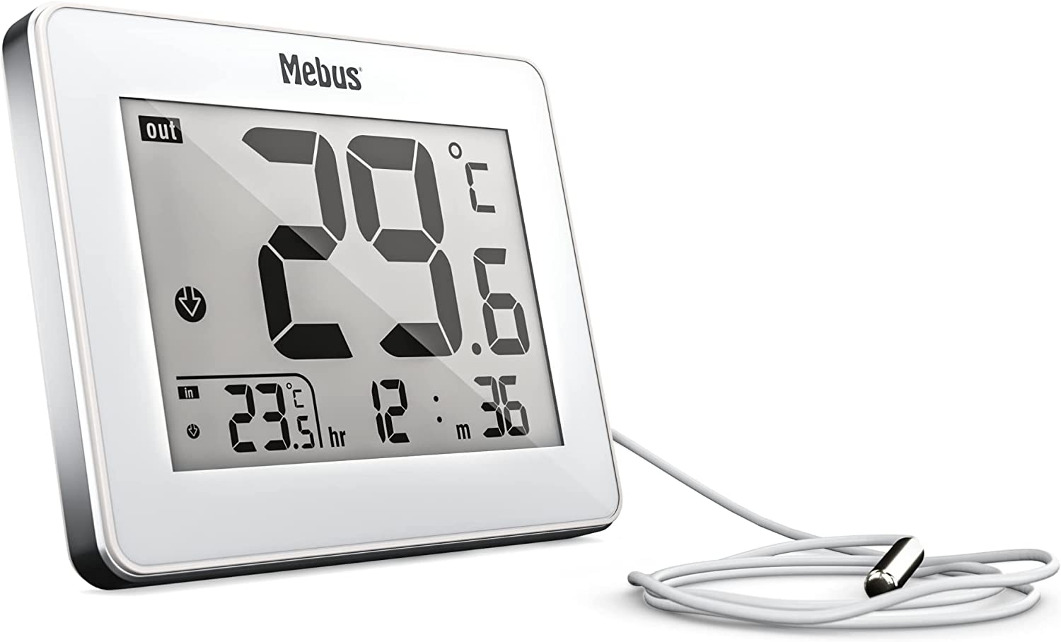 Mebus DIGITAL Thermometer Innen Außentemperaturanzeige ...
