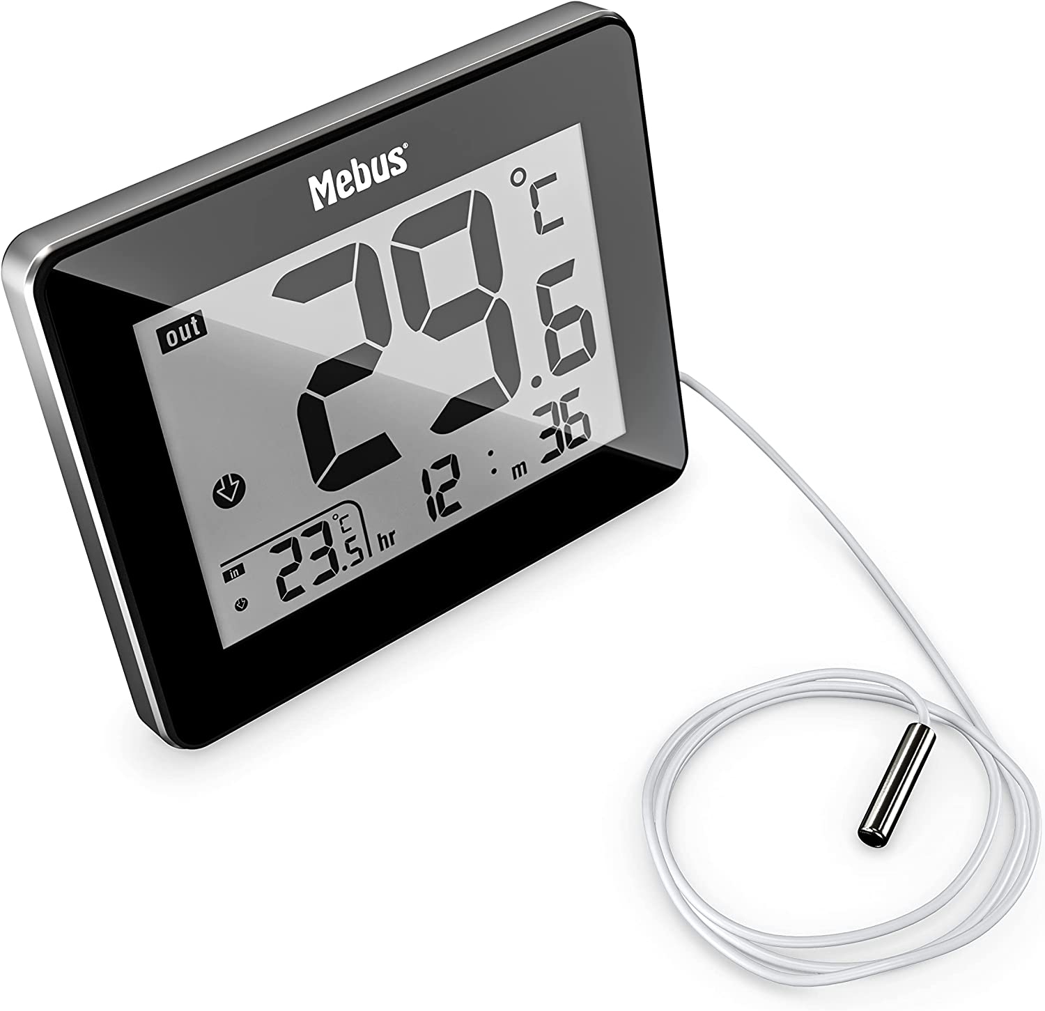 Mebus DIGITAL Thermometer Innen Außentemperaturanzeige ...